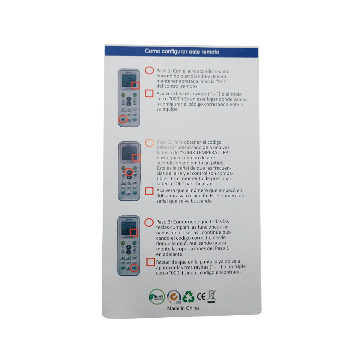 CONTROL REMOTO UNIVERSAL AA 1000 CODIGOS | RF Repuestos - Accesorios